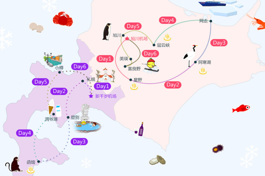 5晚6天 北海道道东探秘 （旭川机场进往返） - 蜜柚旅行MIU TOUR